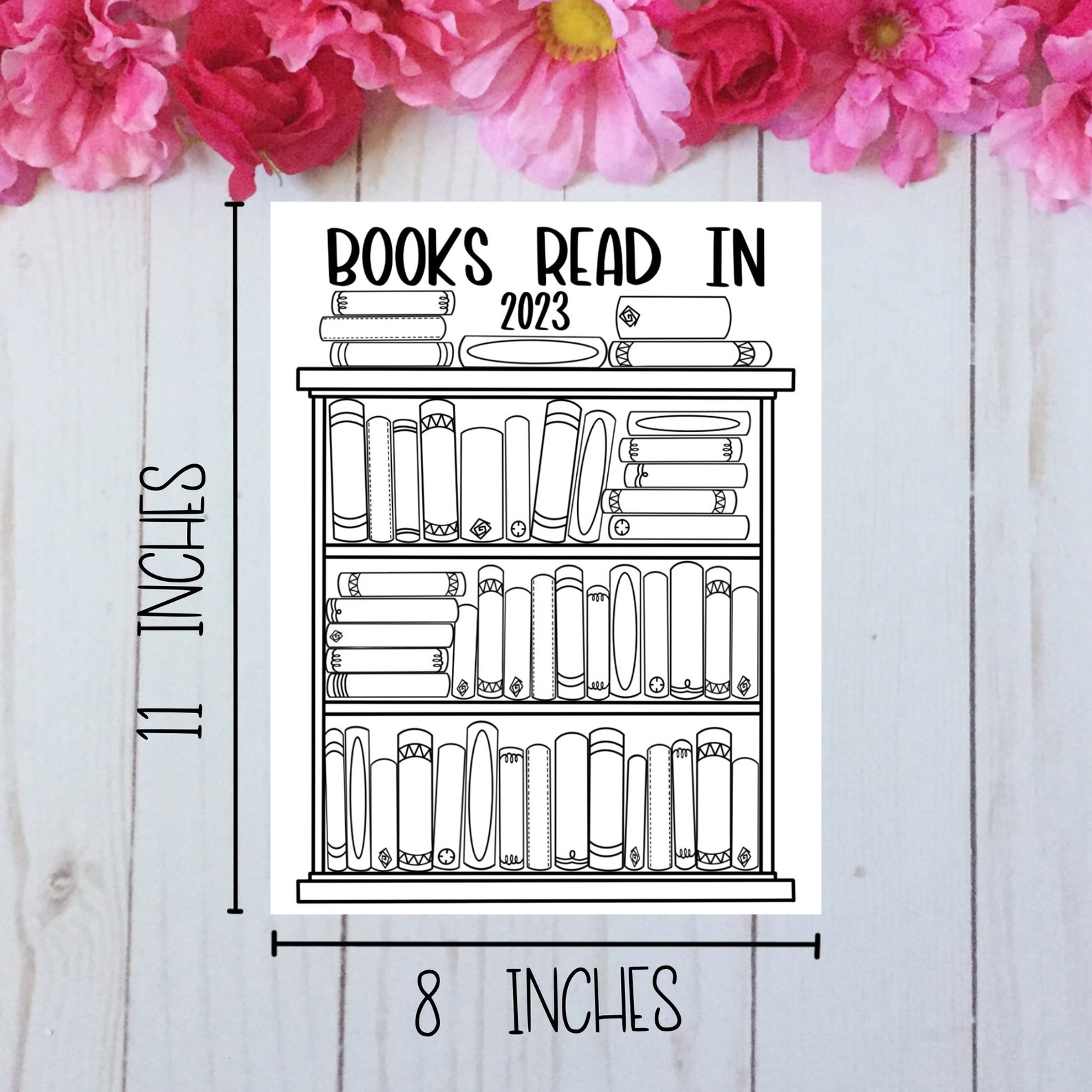 8.5x11 Books Read in 2023 Printable Book Tracker Bullet - Etsy