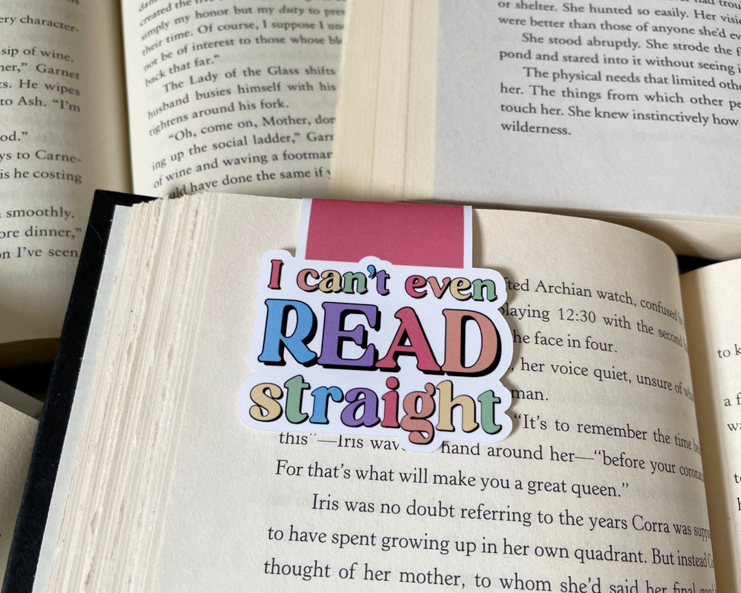 I Can't Even Read Straight, Pride Magnetic Bookmark - Etsy