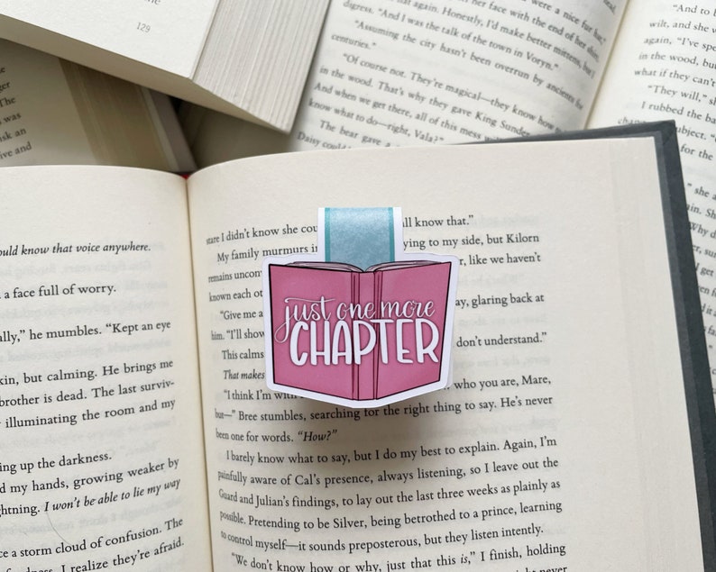Just One More Chapter Magnetic Bookmark, Gift for Book Lovers - Etsy