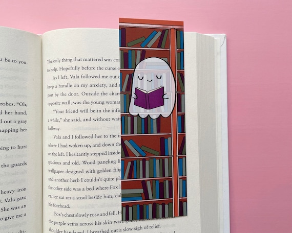 Ghost Reading Bookmark Halloween Themed Bookmark - Etsy UK