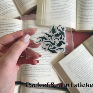 Mini Dragon Sticker Pack, 8 Mini Vinyl Stickers, Dragon Silhouette ...