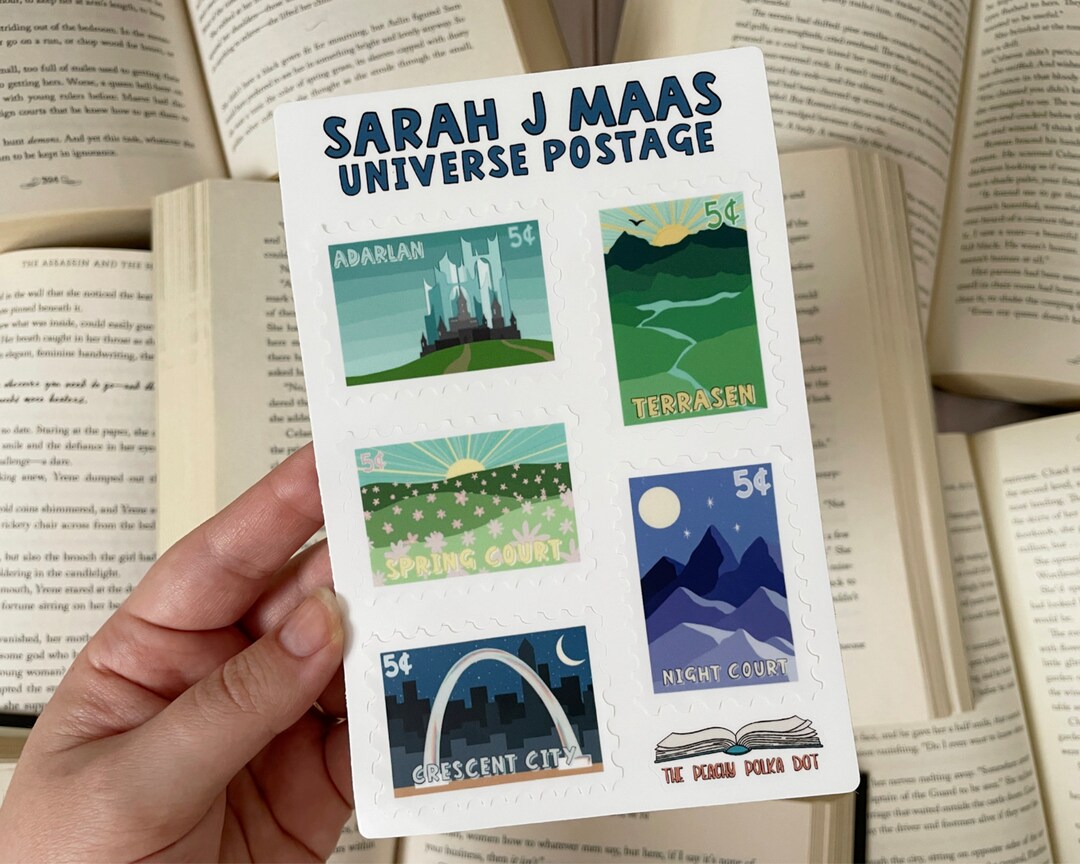 Sarah J Maas Universe Sticker Sheet Five Waterproof Stickers of Stamps ...