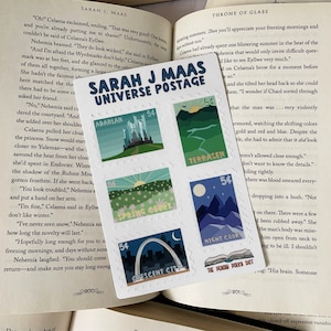 Sarah J Maas Universe Sticker Sheet Five Waterproof Stickers of Stamps ...