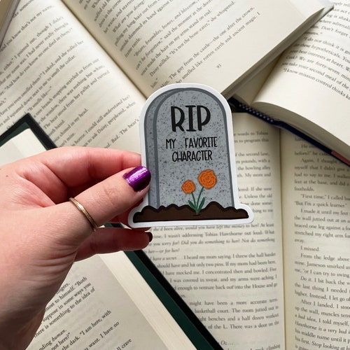RIP My Favorite Character Magnetic Bookmark Spooky Season | Etsy