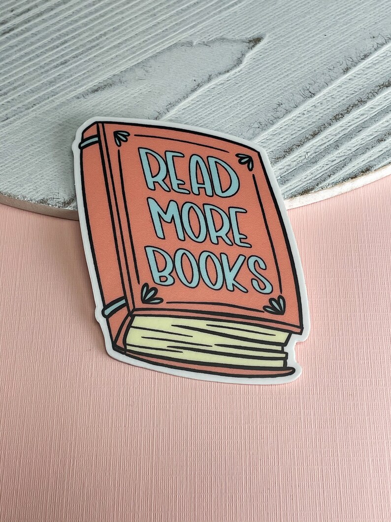 Read More Books Sticker Gift for Book Lovers Bookish Sticker | Etsy
