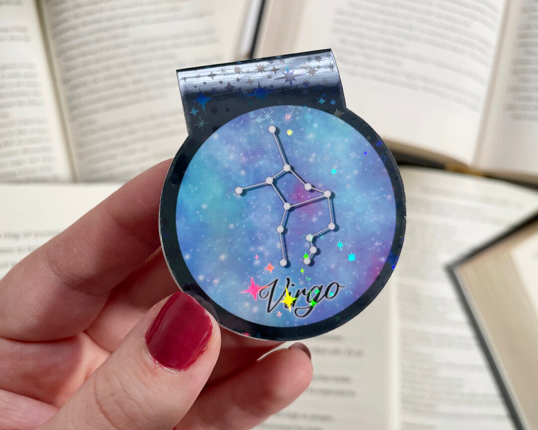 Virgo Zodiac Sign Holographic Magnetic Bookmark - Etsy