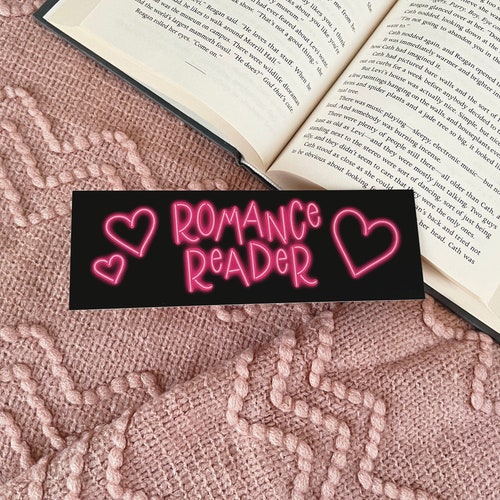 Neon Sign Romance Reader Magnetic Bookmark - Etsy