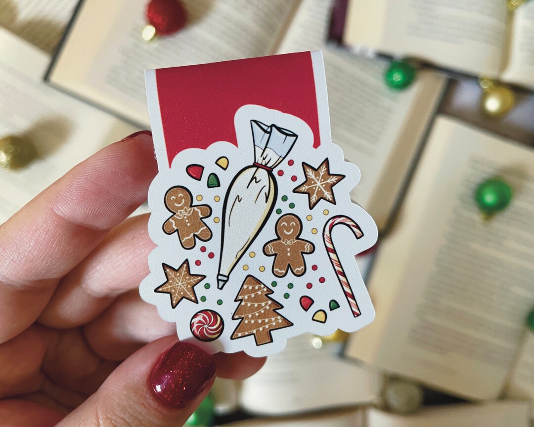 Gingerbread Cookie Magnetic Bookmark, Cute Magnetic Bookmark for ...