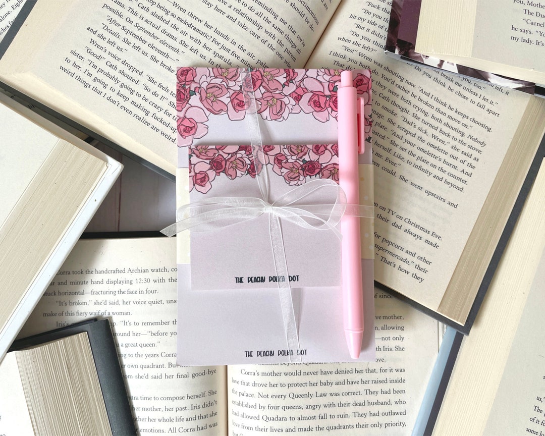 Pink Flowers Stationery Bundle, Cute Stationery Gift Idea for Her ...