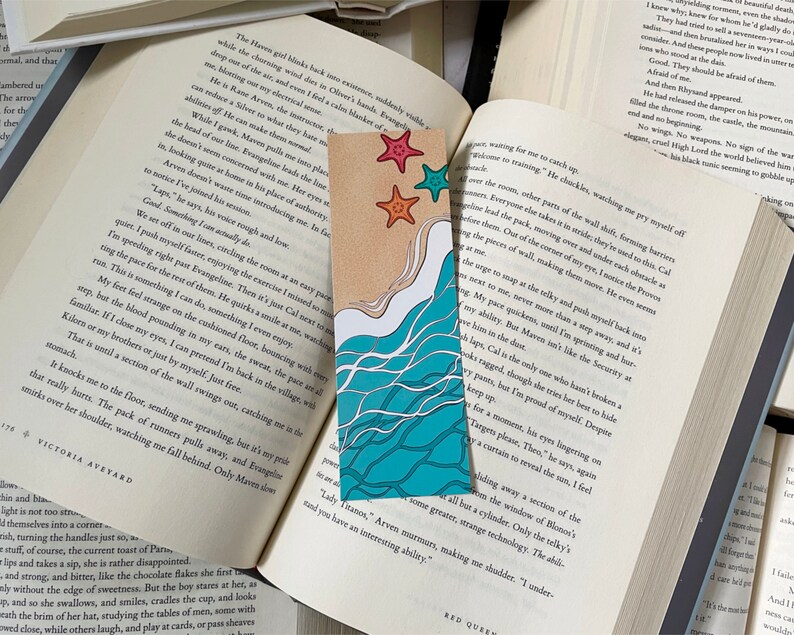 Ocean Bookmark, Summer Themed Bookmark for Beach Reads - Etsy