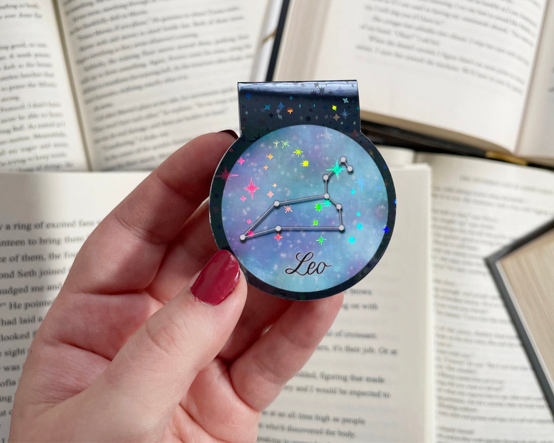 Leo Zodiac Sign Holographic Magnetic Bookmark - Etsy