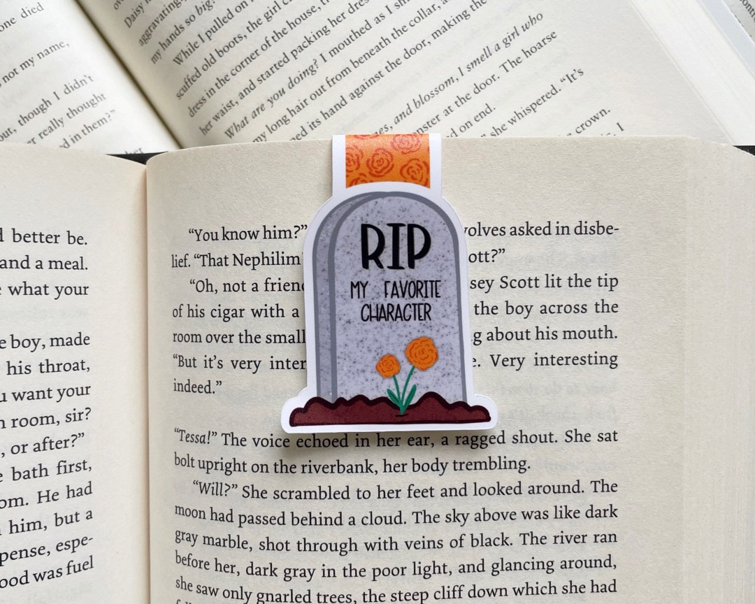 RIP My Favorite Character Magnetic Bookmark Spooky Season - Etsy
