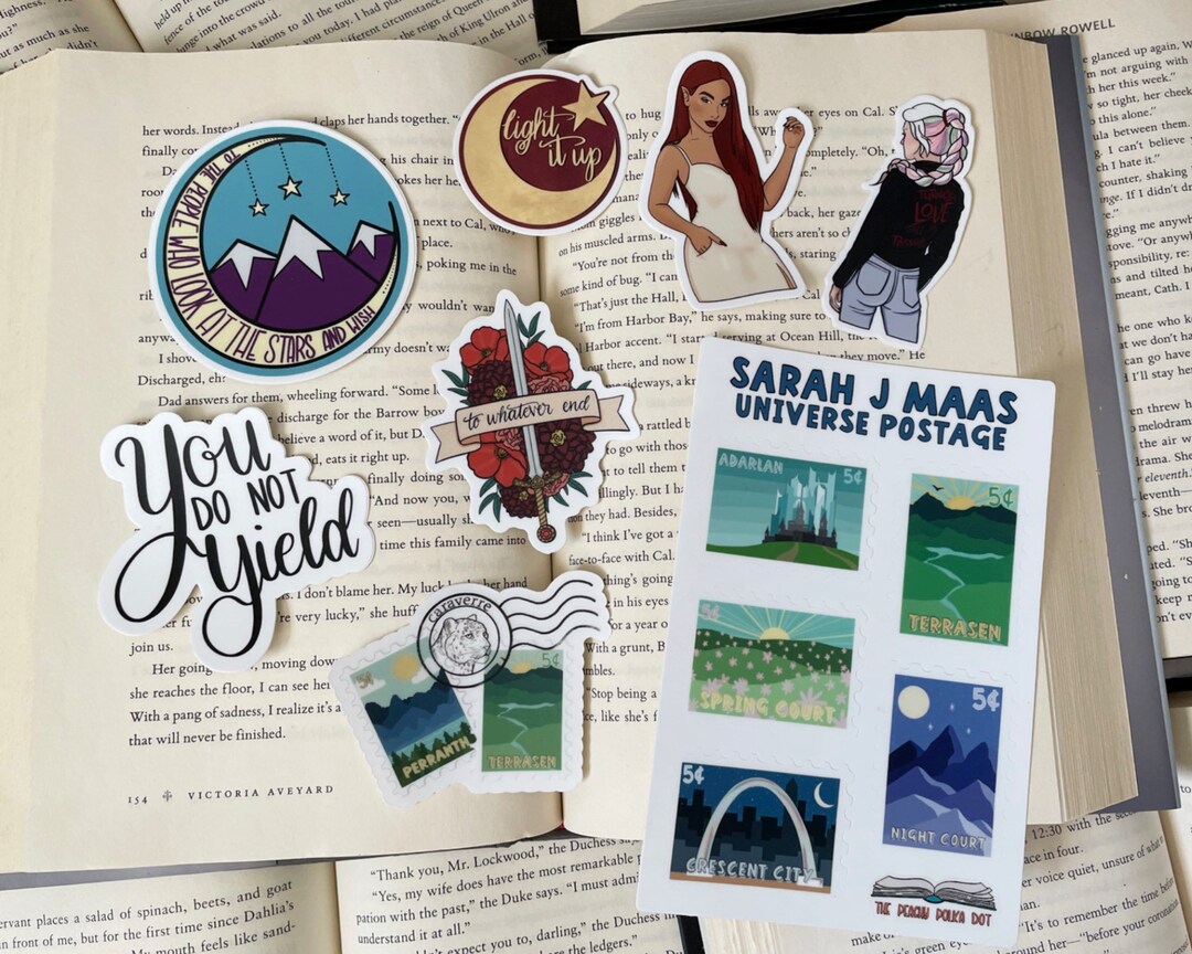 Sarah J Maas Sticker Bundle, Every SJM Sticker in My Shop All Bundled ...