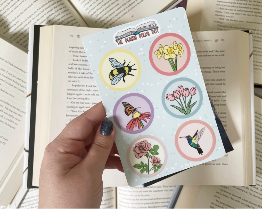 Spring Themed Sticker Sheet - Six Waterproof Stickers, Perfect for ...