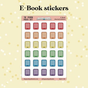 Reading Journal Stickers, Reading Format E-reader Journal Sticker, E ...