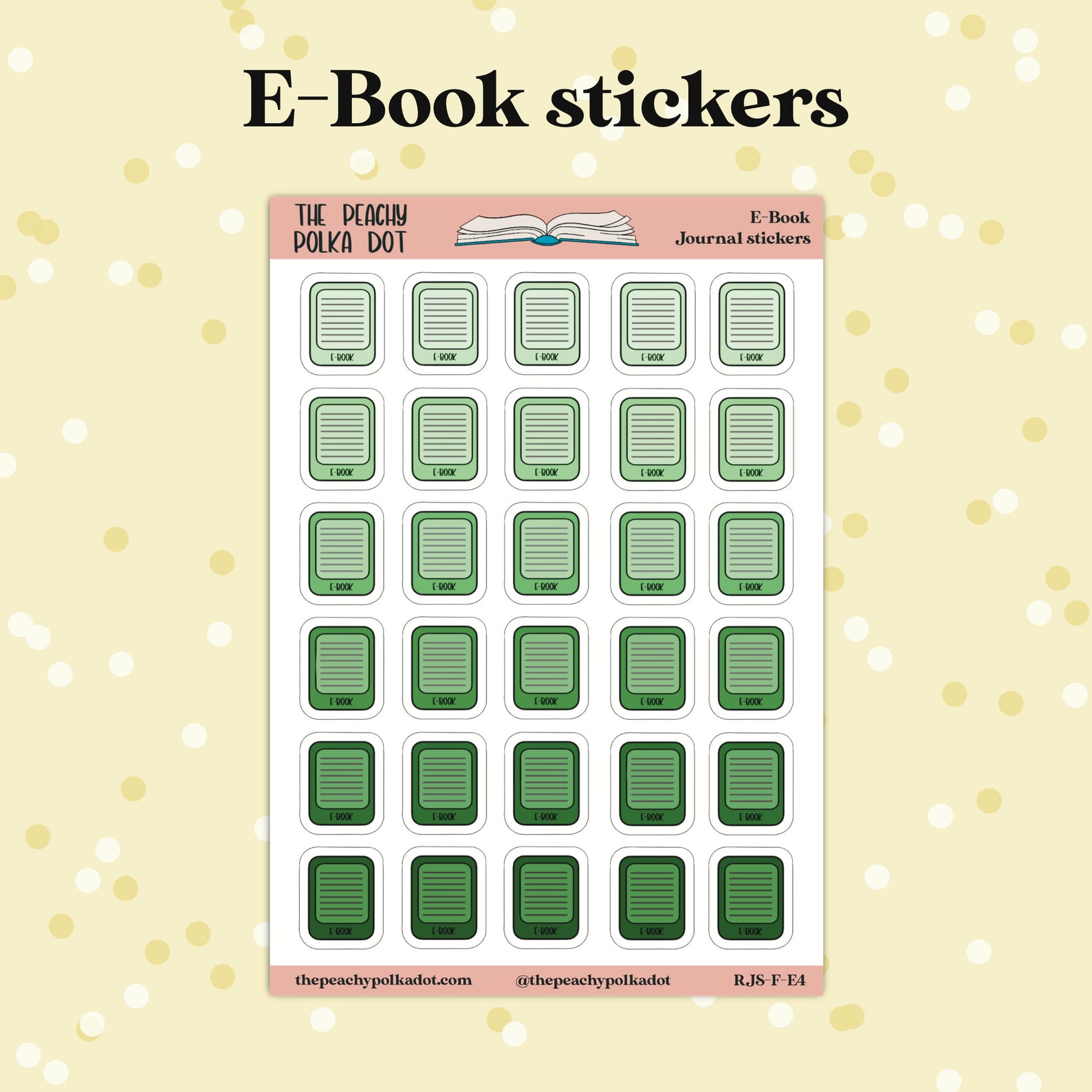Reading Journal Stickers, Reading Format E-reader Journal Sticker, E ...