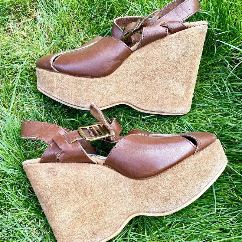 Vintage 70s Shoes Platform - Etsy