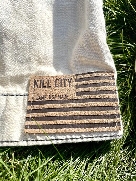 Early 2000s Lip Service Kill City Acid Wash Denim Jac… - Gem