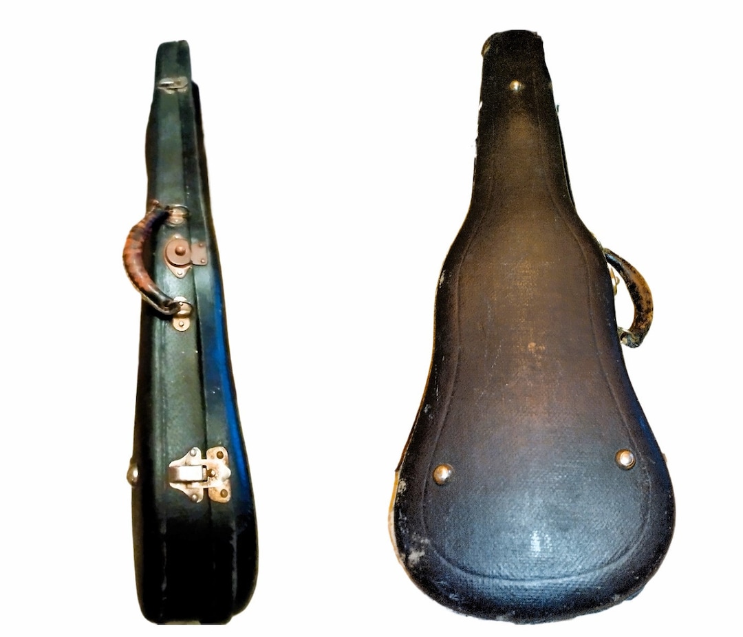 Antique Violin Case Leather and Brass Full Size Gothic - Etsy