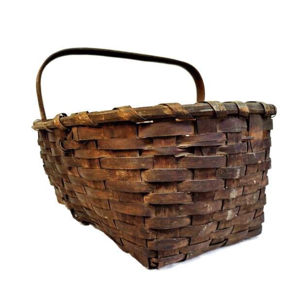 Antique Split Oak Basket - Etsy