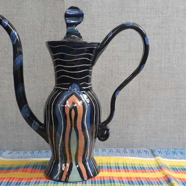 Pottery Teapot - Etsy