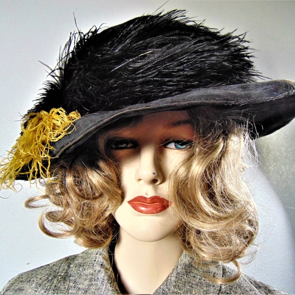 Plumed Hat - Etsy