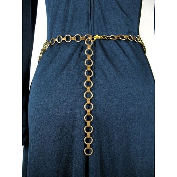 RARE Brutalist Bronze Wide Belt - Hammered Brass Wid… - Gem