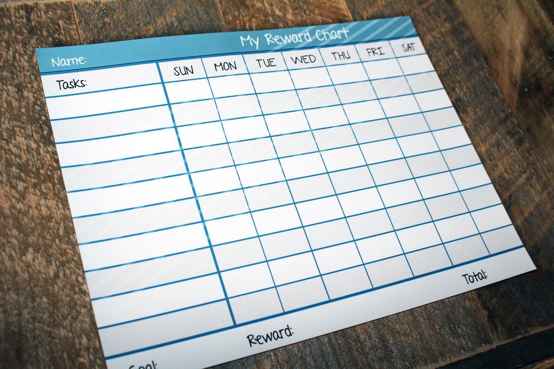 Magnetic Daily Tasks Rewards Chart Customizable Dry Erase - Etsy