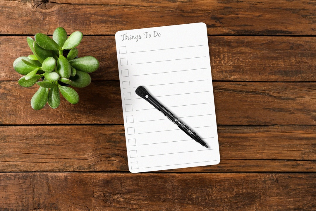 Dry Erase Magnetic to Do List, Simple Minimalist Daily Planner ...