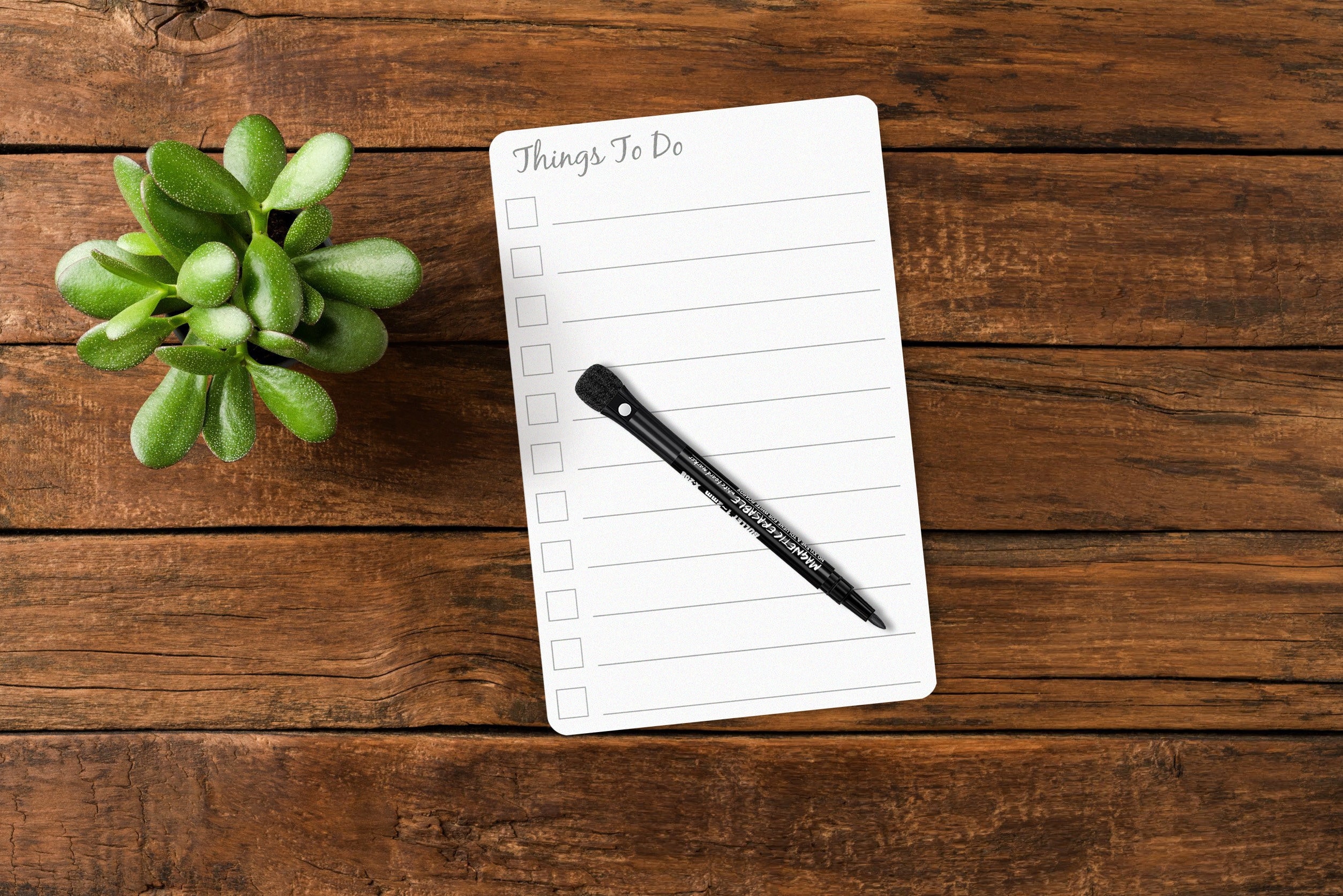 Dry Erase Magnetic to Do List Simple Minimalist Daily - Etsy