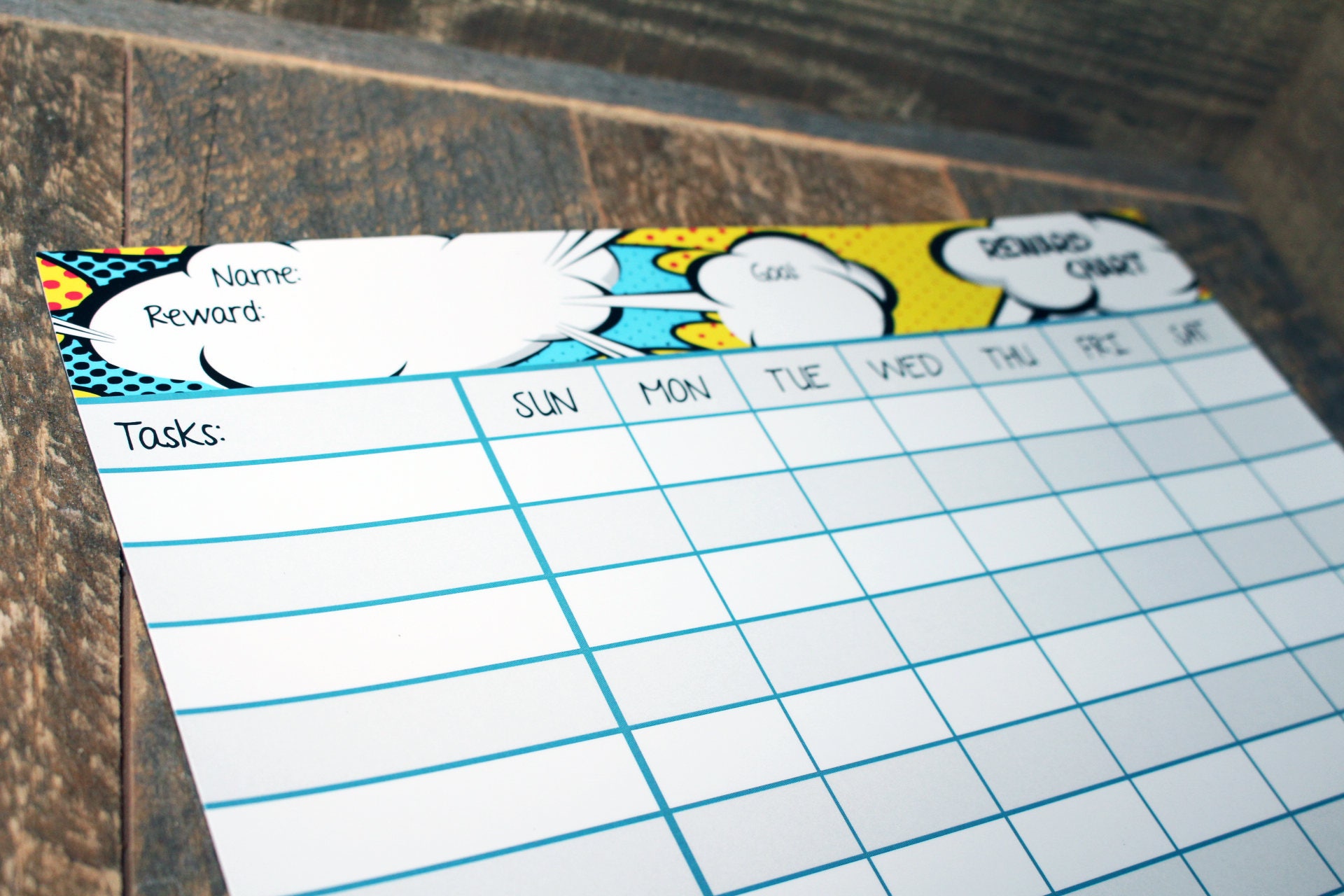 Superhero Magnetic Daily Tasks Rewards Chart Customizable Dry - Etsy