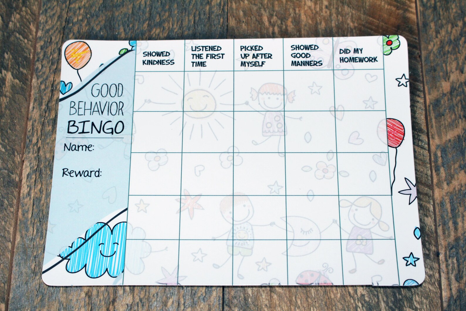Magnetic Behavior Rewards Chart Magnetic Good Behavior BINGO - Etsy