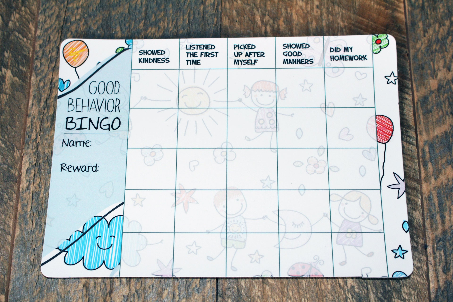 Magnetic Behavior Rewards Chart Magnetic Good Behavior BINGO - Etsy