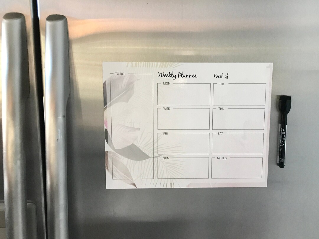 Boho Magnetic Daily Tasks Chart, Dry Erase Weekly Organizer, Fridge ...
