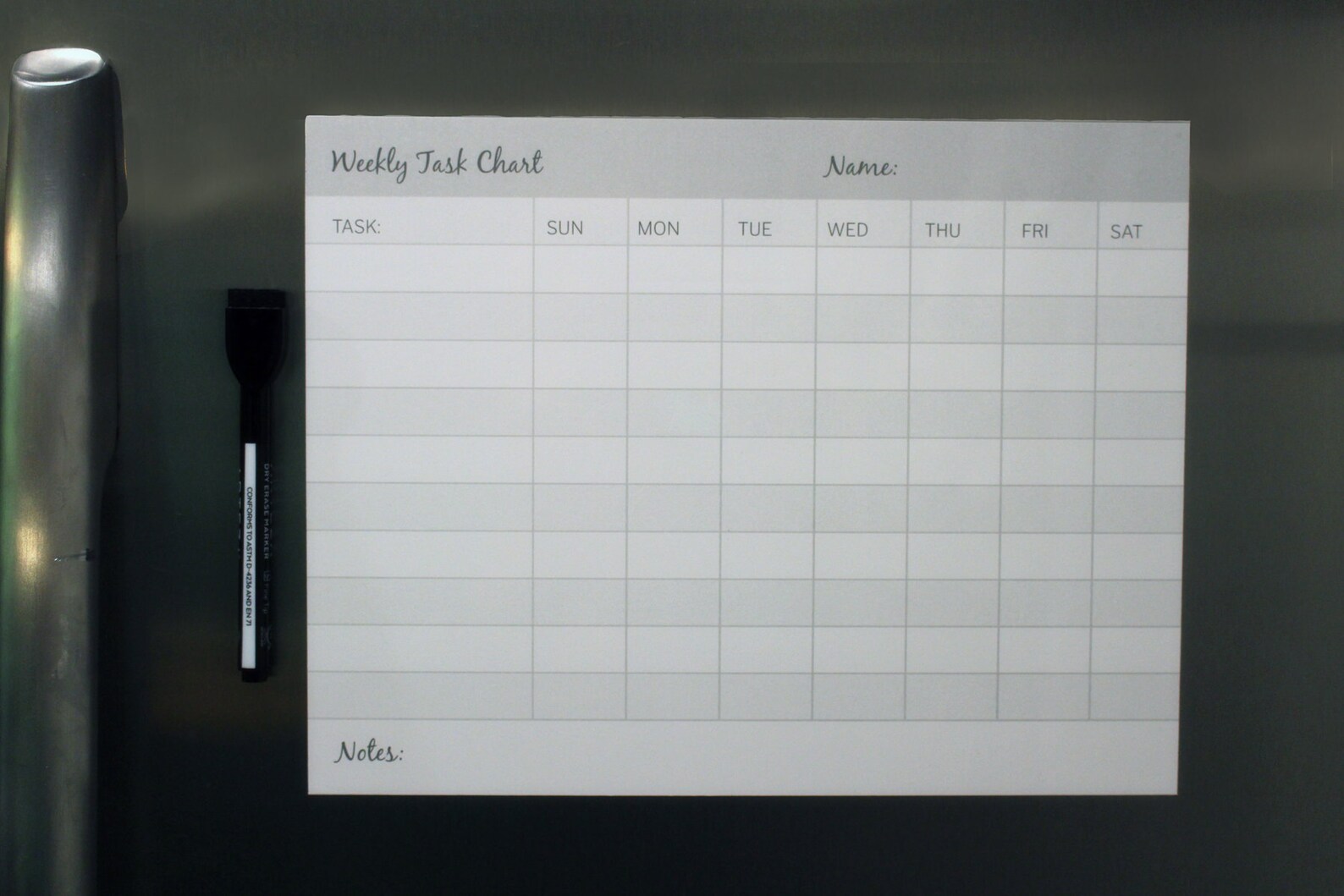 Home School Dry-erase Task Magnet Chart Re-usable Weekly - Etsy