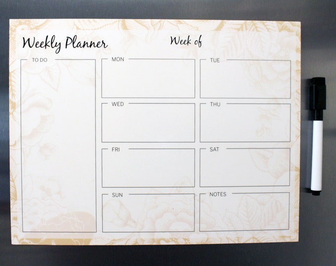 Magnetic Daily Tasks Chart Dry Erase Weekly Organizer Fridge - Etsy