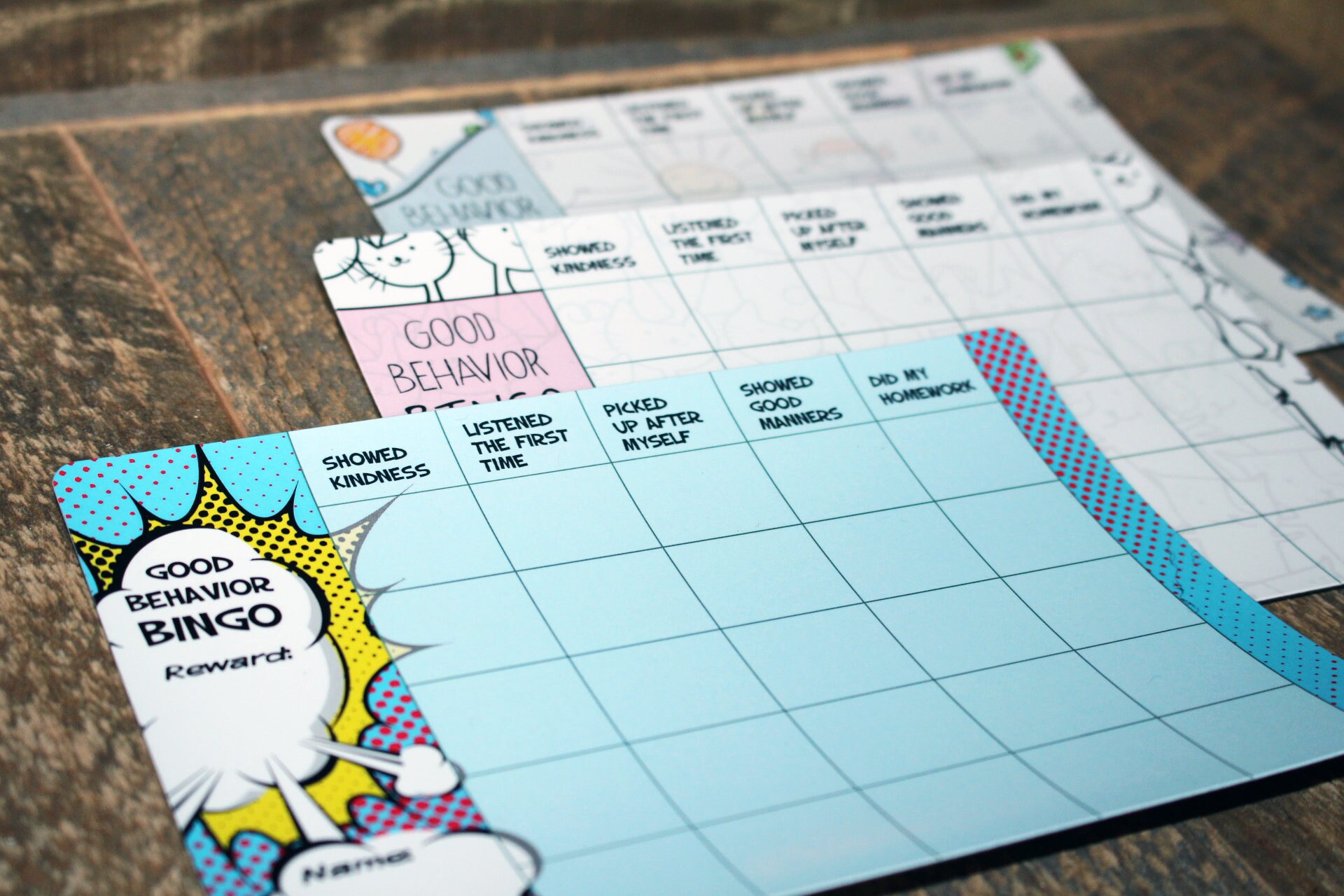 Magnetic Good Behavior BINGO Dry Erase Reward Chart Reward - Etsy