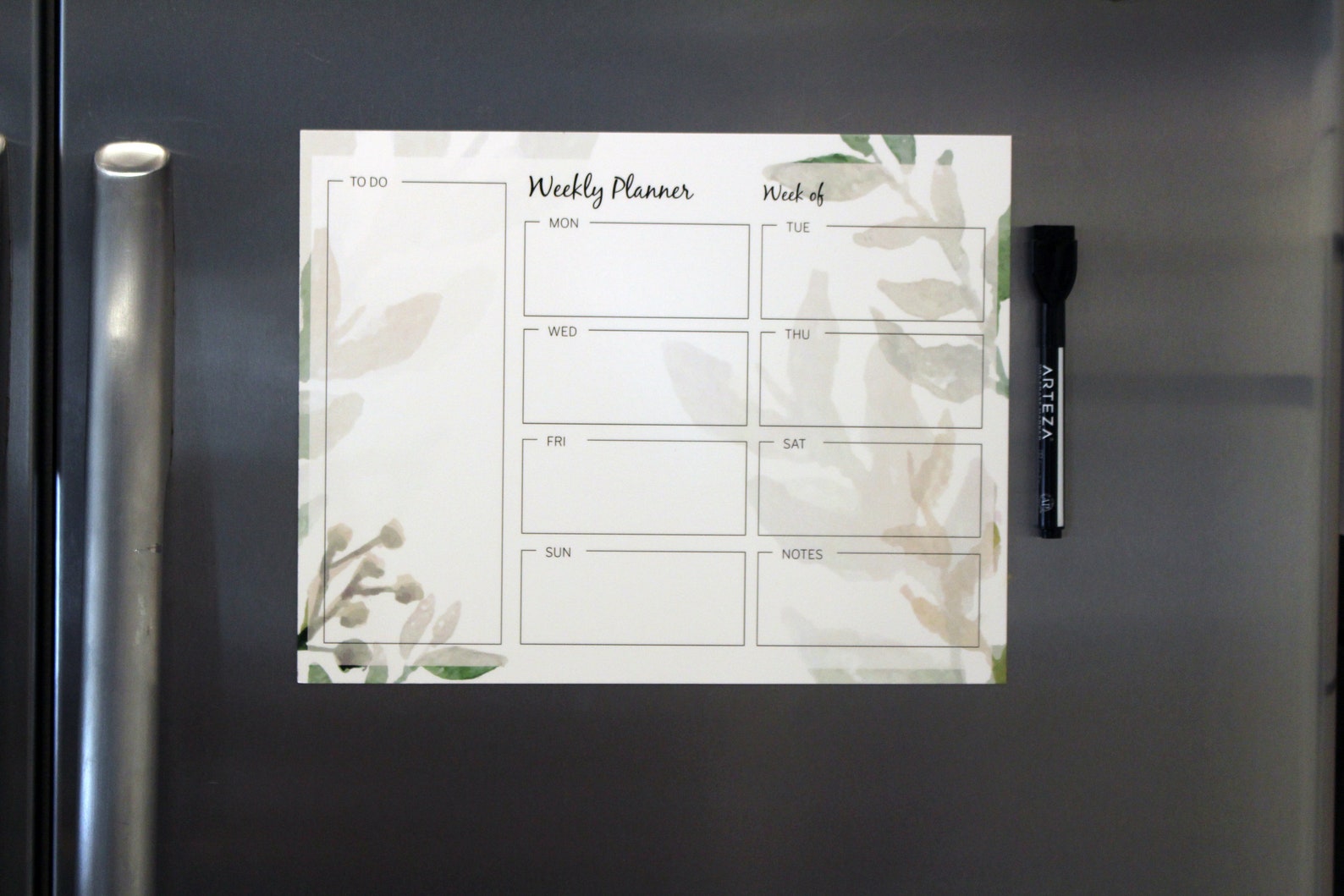 Botanical Magnetic Daily Tasks Chart, Dry Erase Weekly Organizer ...