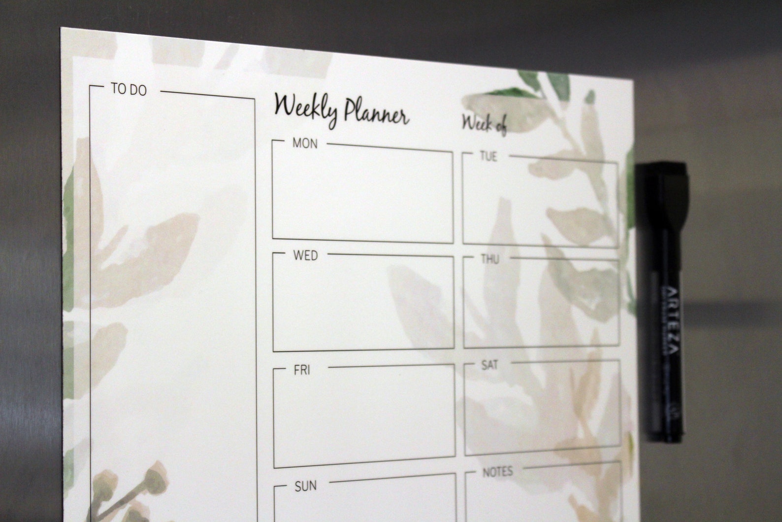 Dry Erase Botanical Monthly Calendar Magnetic Organizer | Etsy