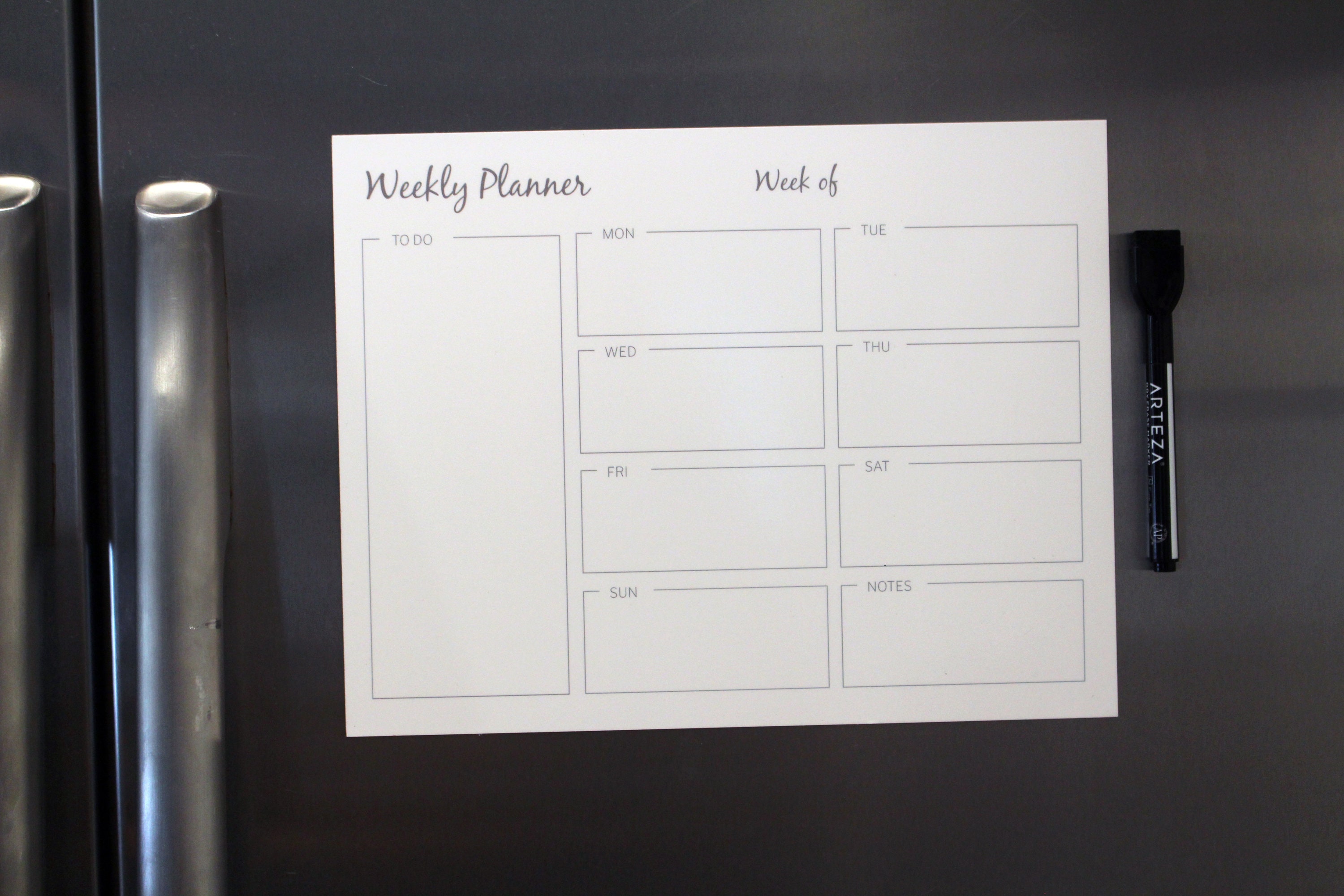 Simple Magnetic Daily Tasks Chart, Dry Erase Weekly Organizer, Fridge ...