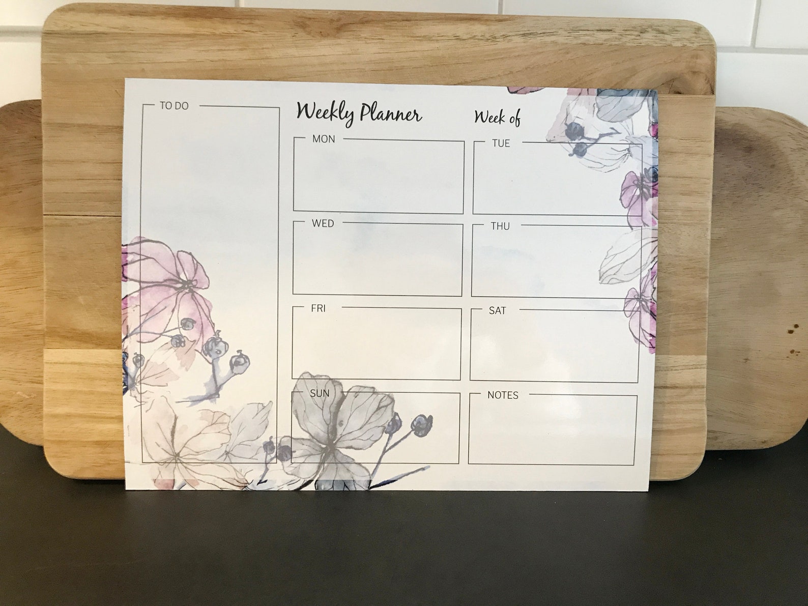 Pink and Blue Floral Magnetic Daily Tasks Chart Dry Erase - Etsy