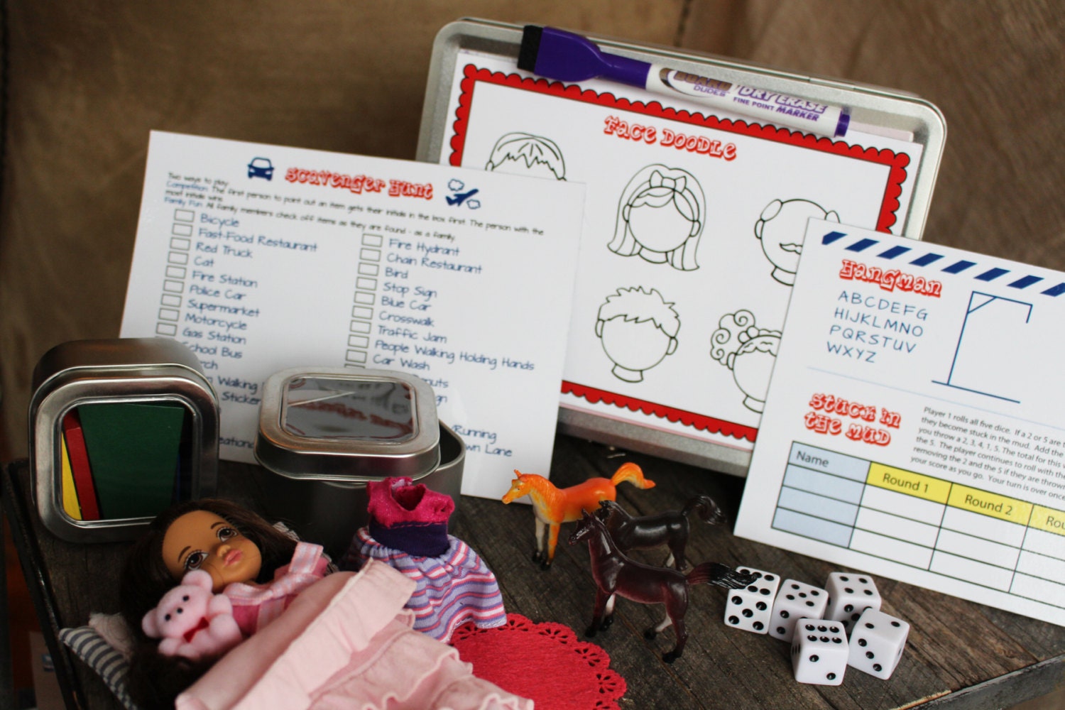 Girls Activity Box Stay at Home Toys Game Set Travel Games | Etsy