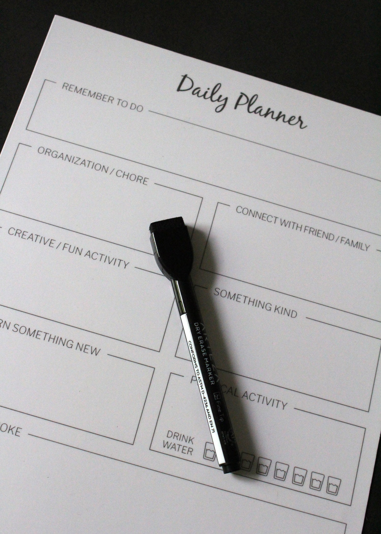 Remote Learning Dry Erase Planner, Stay at Home Student Organizer, Kid ...