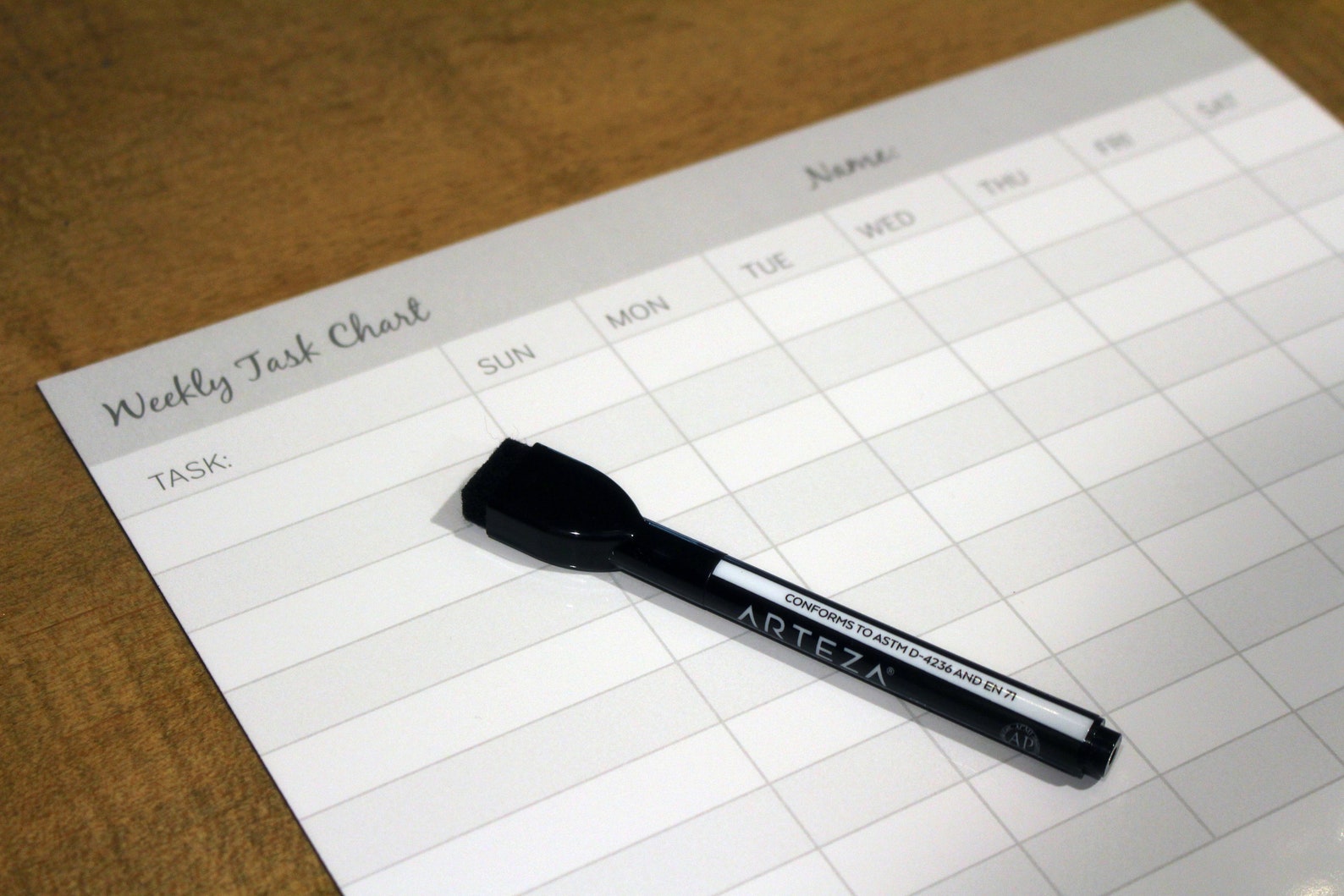 Home School Dry-erase Task Magnet Chart Re-usable Weekly - Etsy