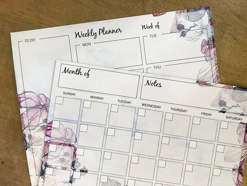 Pink and Blue Floral Magnetic Daily Tasks Chart Dry Erase - Etsy