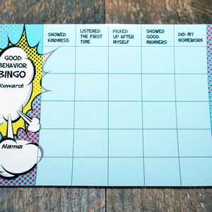 Magnetic Good Behavior BINGO, Dry Erase Reward Chart, Reward Kids for ...
