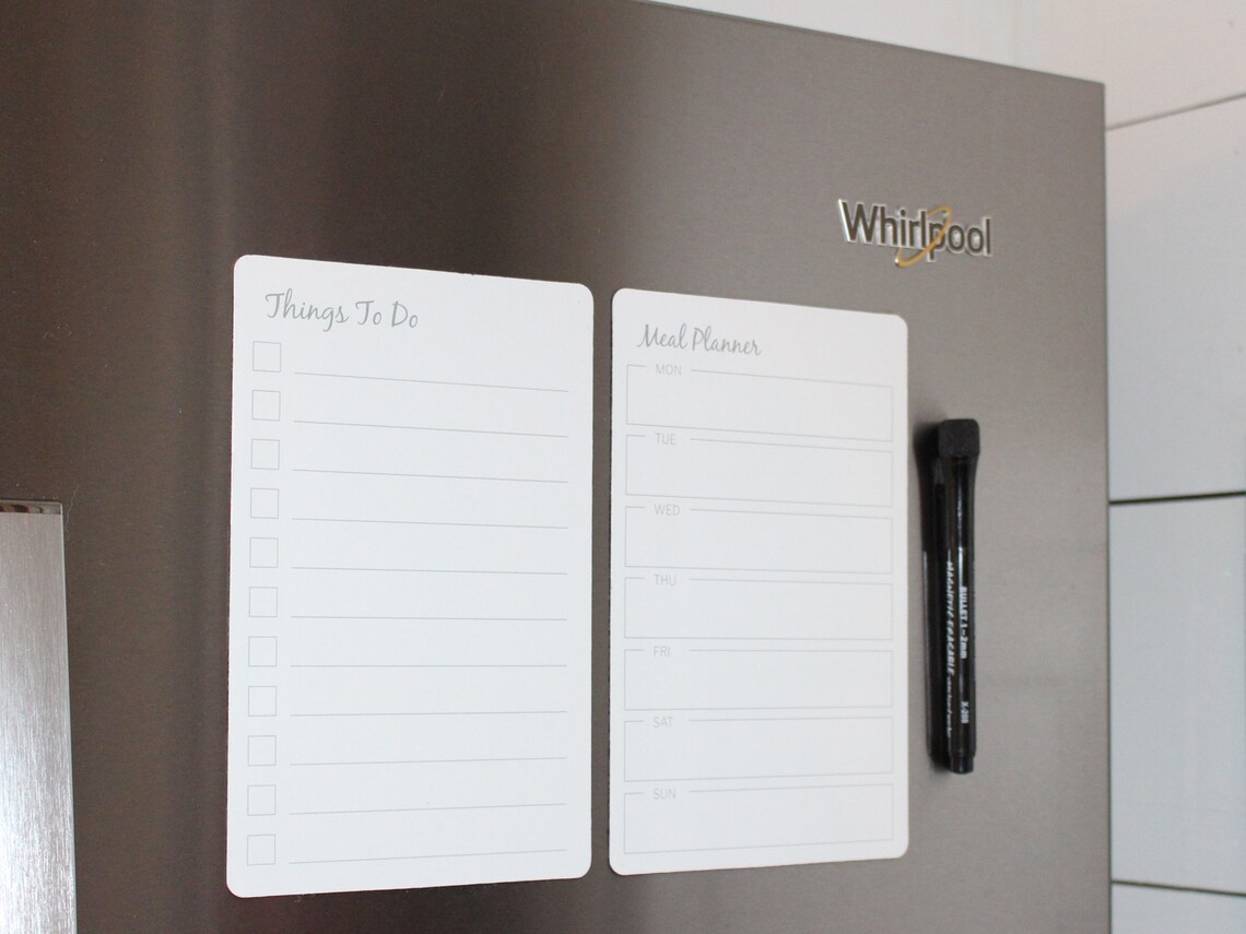 Dry Erase Magnetic to Do List Simple Minimalist Daily - Etsy