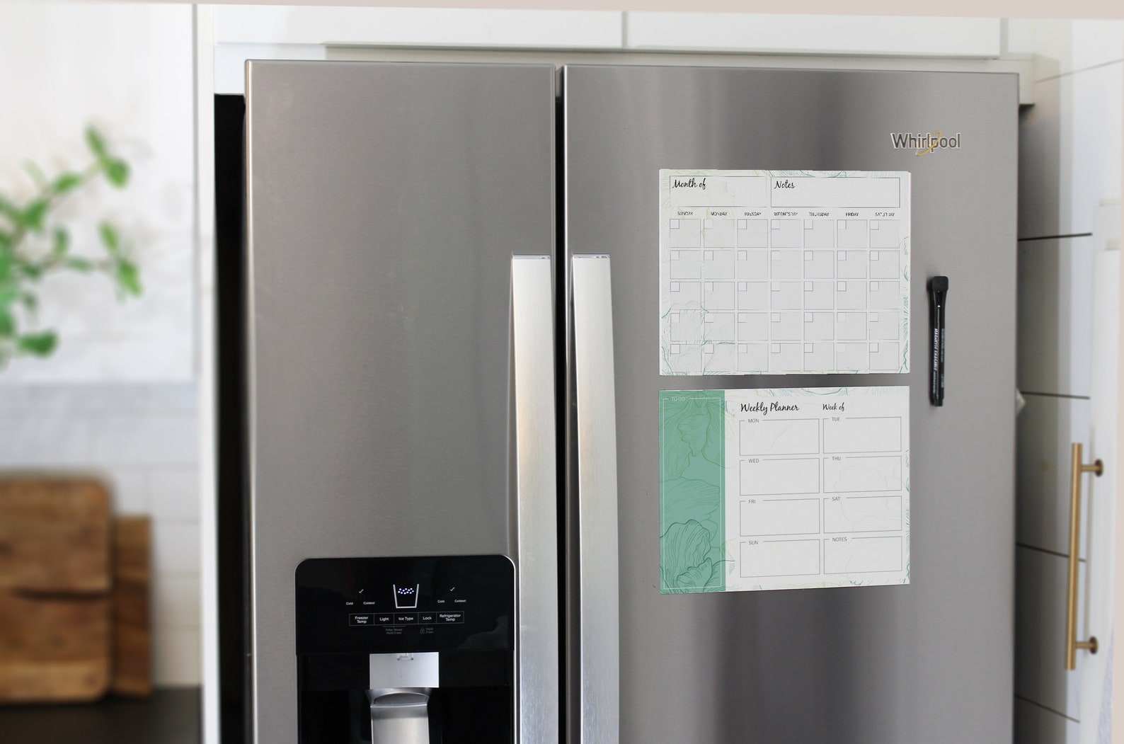 Magnetic Daily Tasks Chart, Dry Erase Weekly Organizer, Fridge Weekly ...