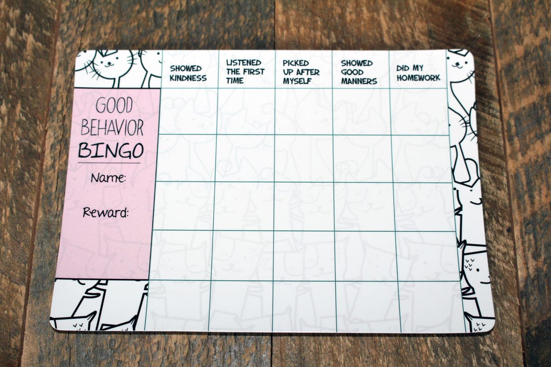 Magnetic Good Behavior BINGO, Dry Erase Reward Chart, Reward Kids for ...