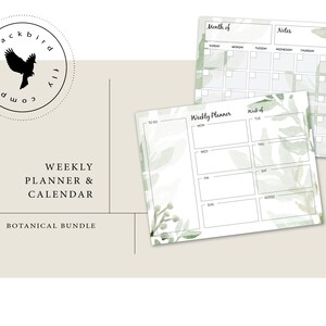 Dry Erase Botanical Monthly Calendar, Magnetic Organizer, Fridge ...